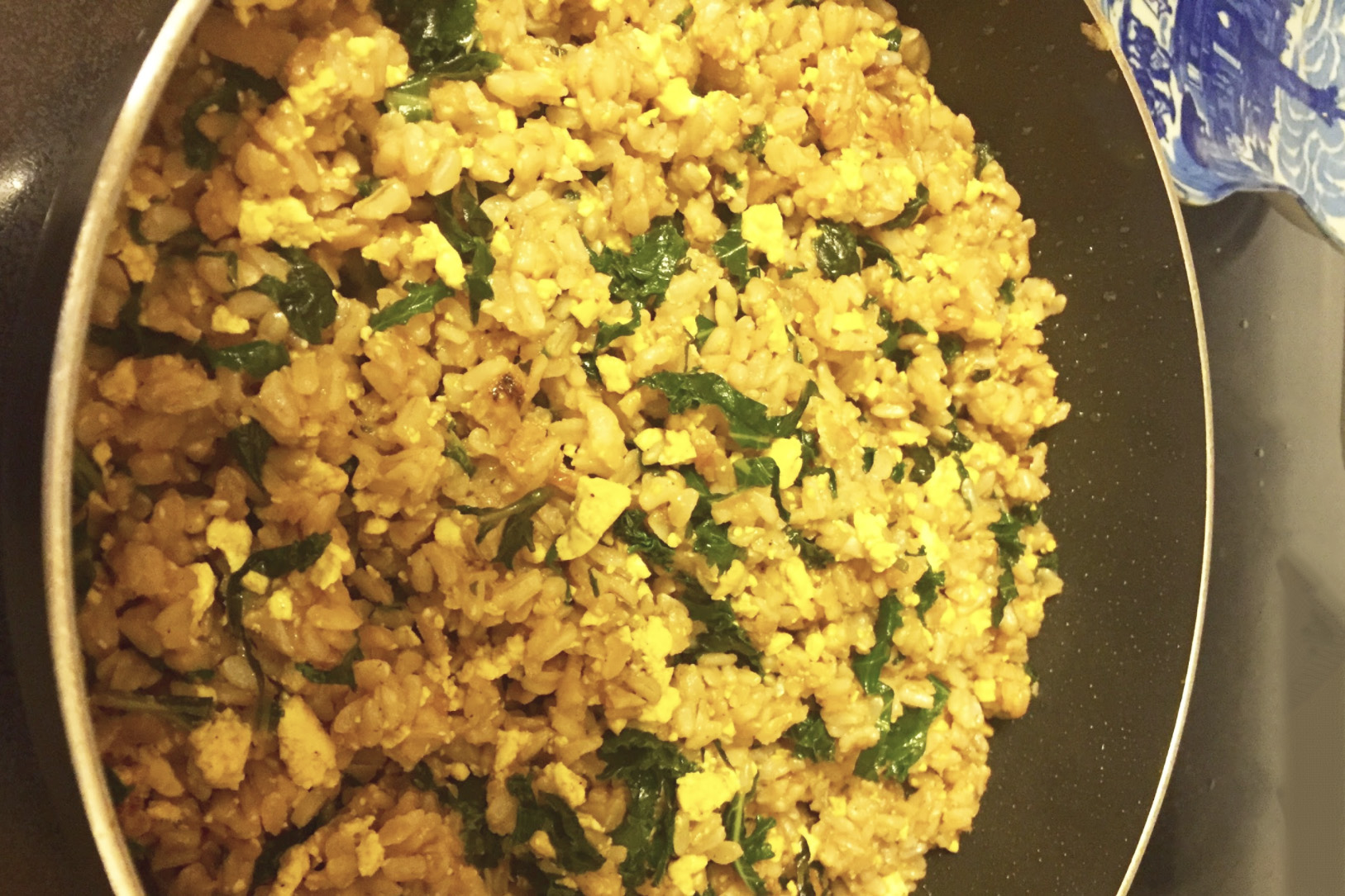 Vegan Tofu Scramble Kale Fried Rice – Nevrmissabeat